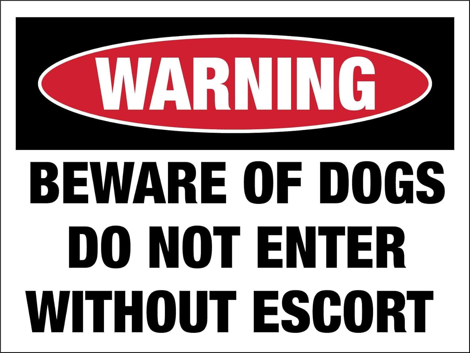 Warning Beware of Dogs Do Not Enter Sign Animal Signs 12 X 16 Inch ...