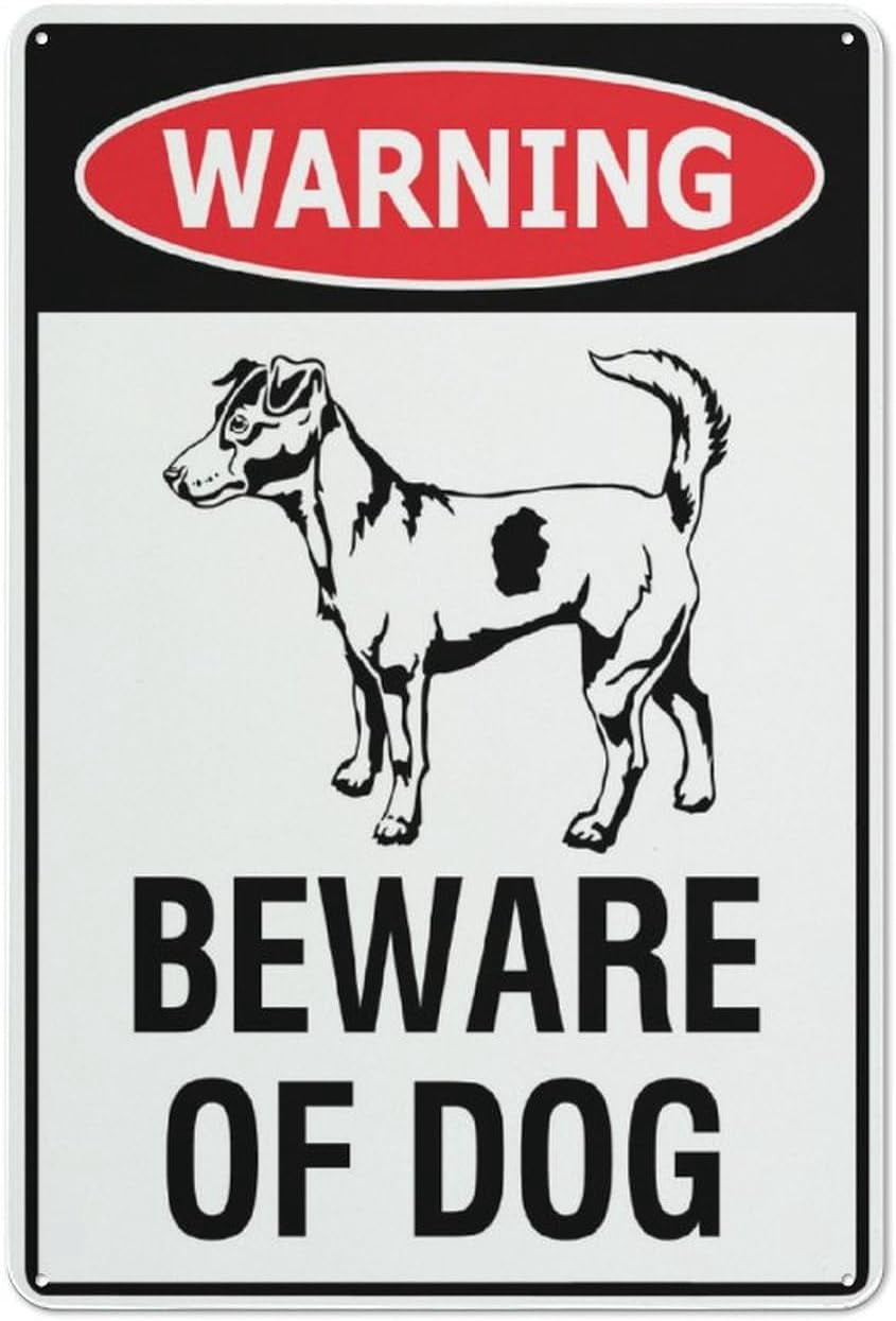 Warning Beware Of Dog Jack Russell Terrier Sign For Business 8X12 in ...