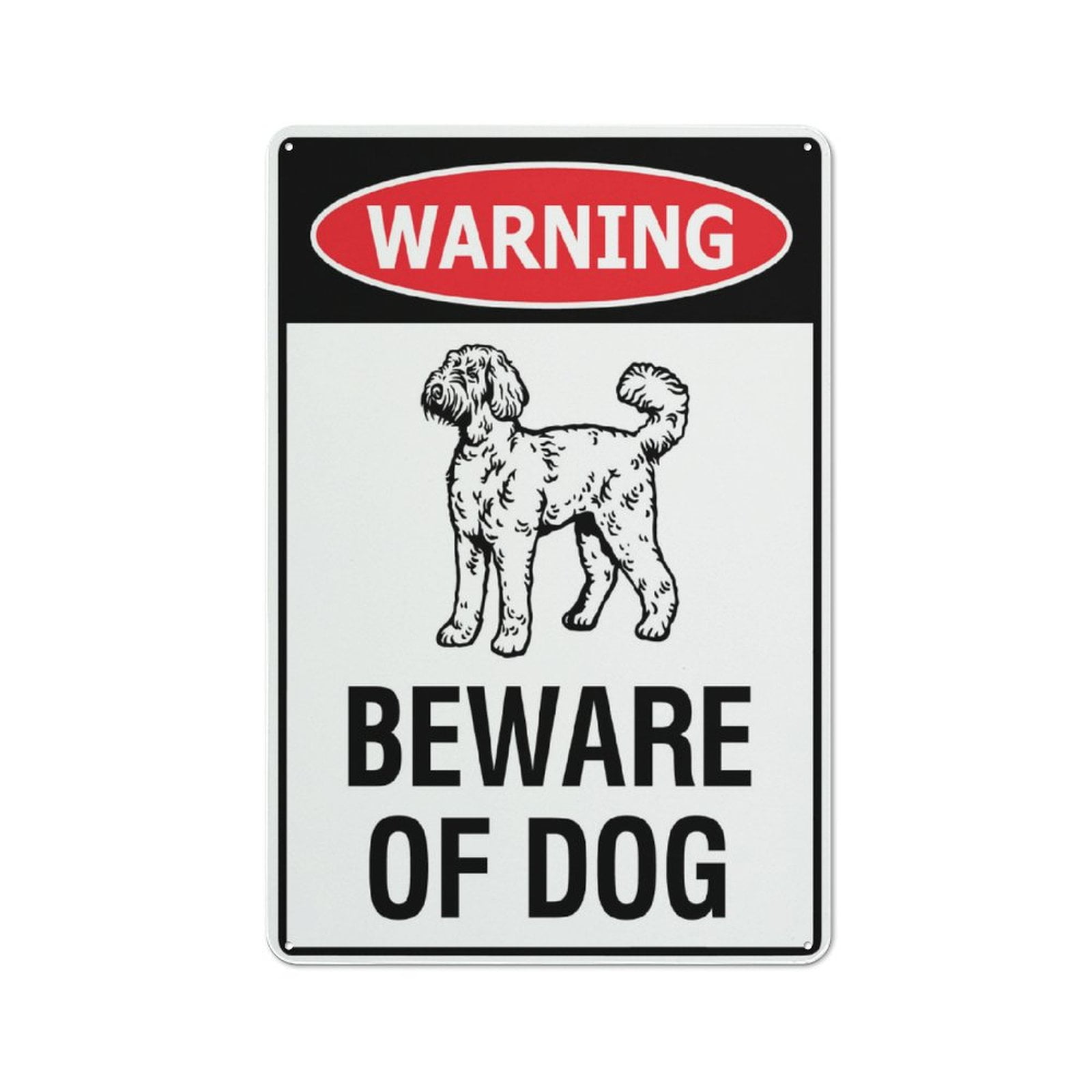 Warning Beware Of Dog Labradoodle Sign 8X12 Inch Rust Free Aluminum ...
