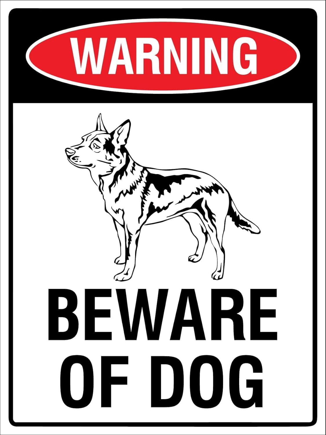 Warning - Beware Of Dog - Red Heeler Sign - Animal Sign, 8 X 12 Inch ...
