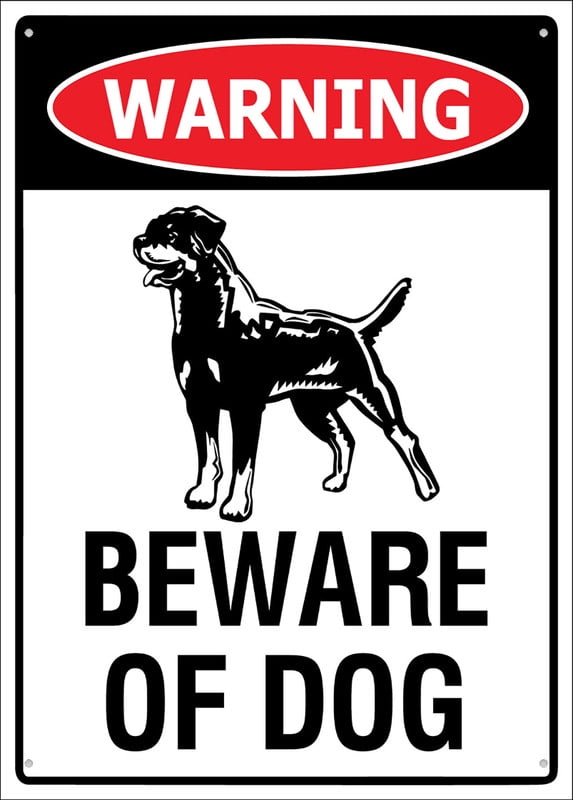 Warning Beware Of Dog Rottweiler Sign 12”X8” Metal Signs Aluminum Sign ...