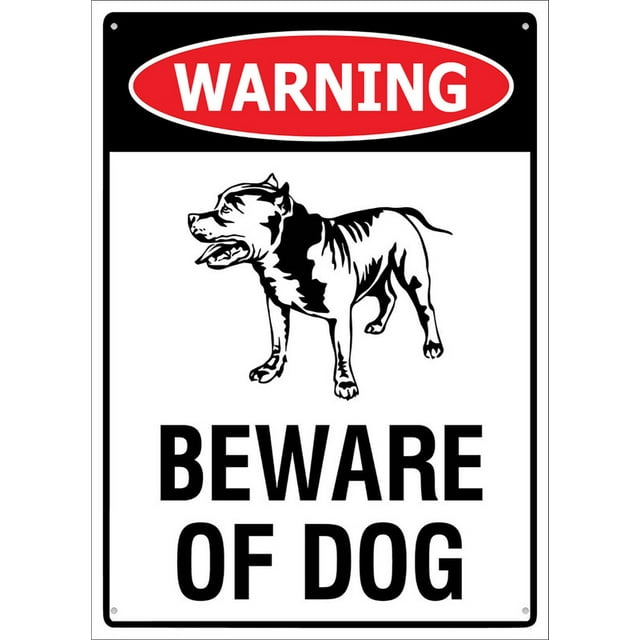 Warning Beware Of Dog Staffy Sign Signs Outdoor, Uv Printed Aluminum 12 ...