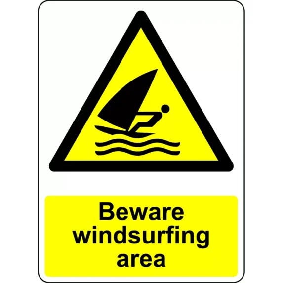 Warning Beware Windsurfing Area Osha Decal Safety Sign Sticker Us Made ...
