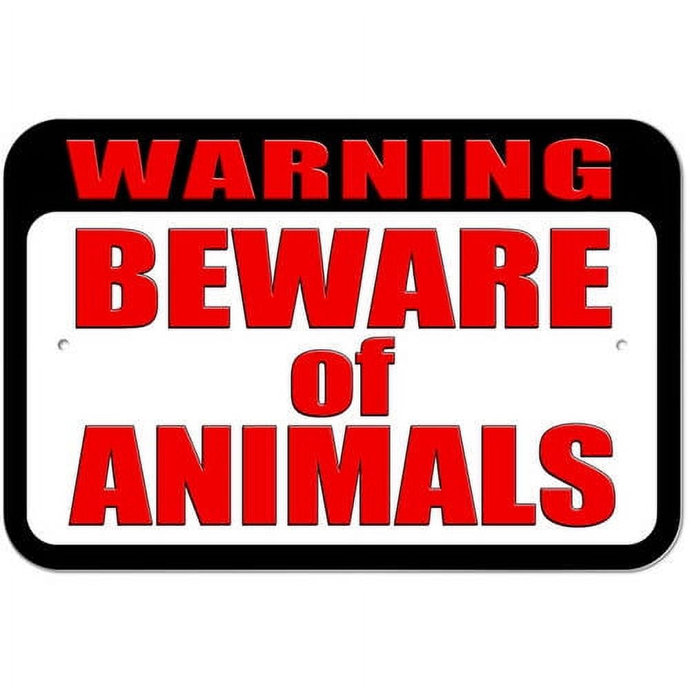 Warning Beware of Animals Sign - Walmart.com