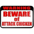 Warning Beware of Attack Chicken Sign - Walmart.com