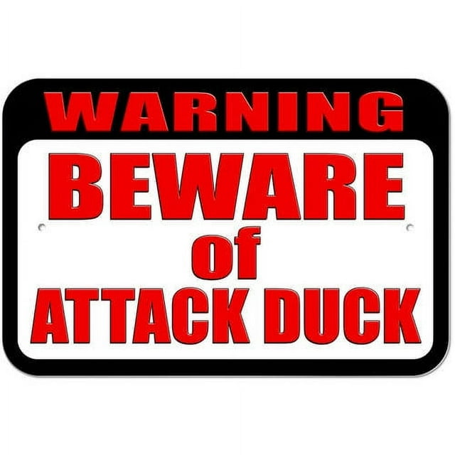 Warning Beware of Attack Duck Sign - Walmart.com