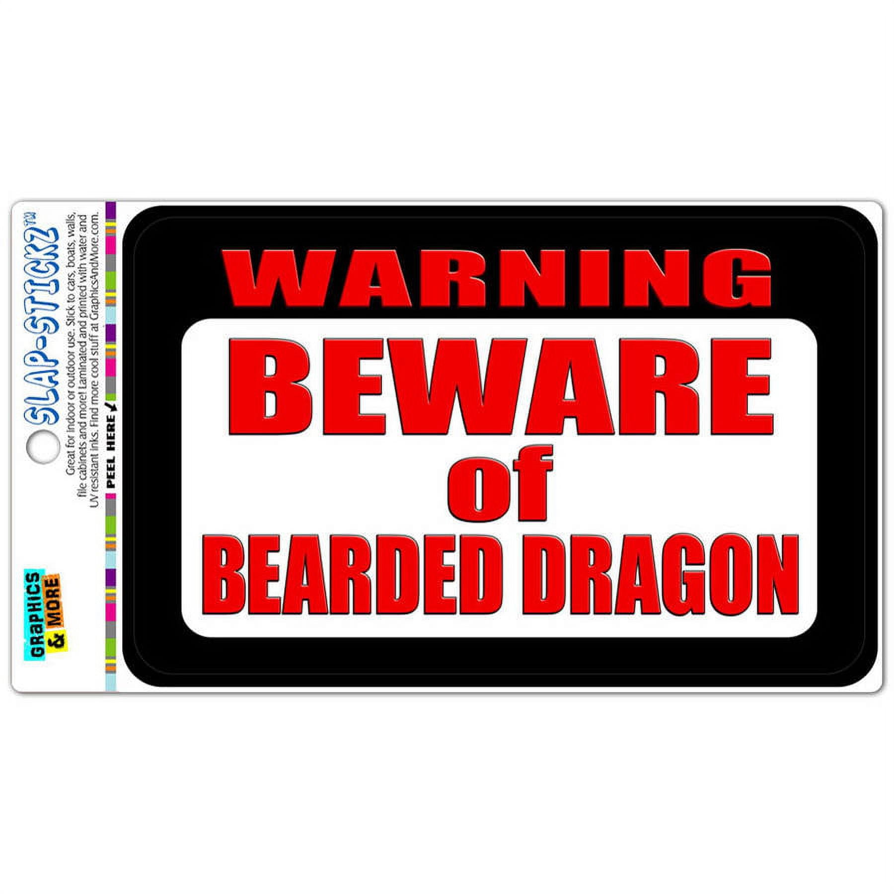 Warning Beware of Bearded Dragon Automotive Car Window Locker Bumper ...