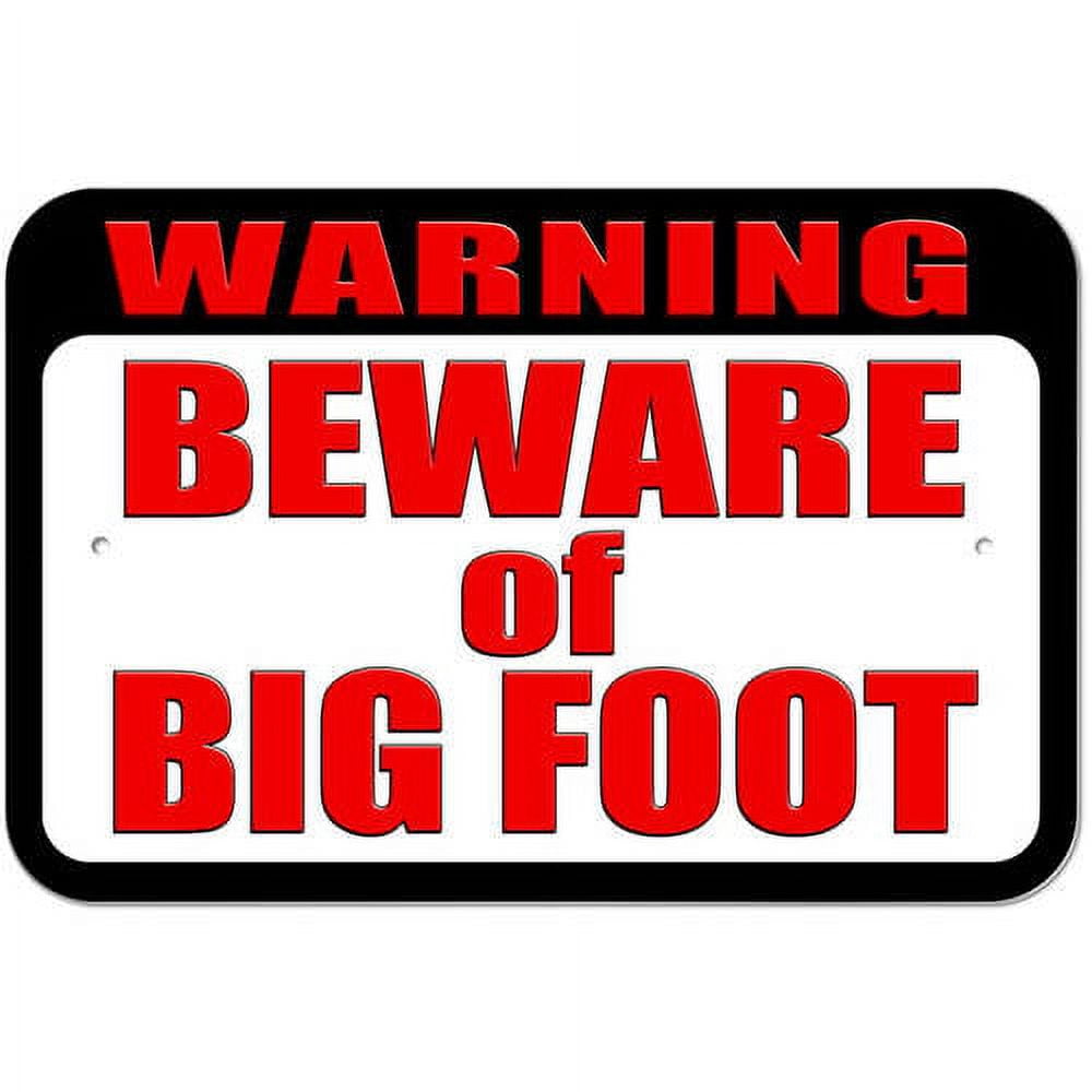 Warning Beware of Big Foot Sign - Walmart.com