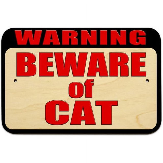 Warning Beware of Cat Sign - Walmart.com