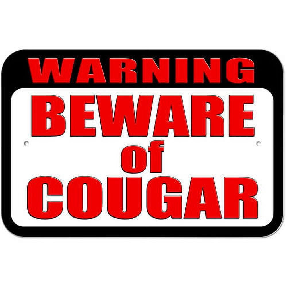 Warning Beware of Cougar Sign - Walmart.com
