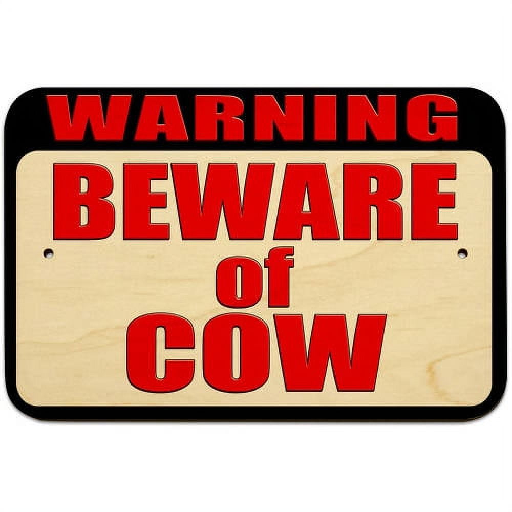 Warning Beware of Cow Sign - Walmart.com