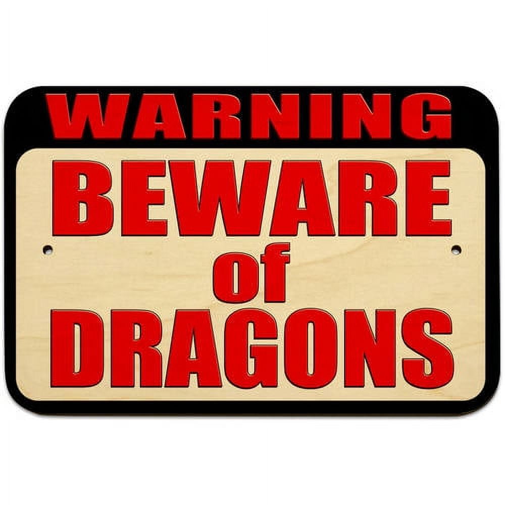 Warning Beware of Dragons Sign - Walmart.com