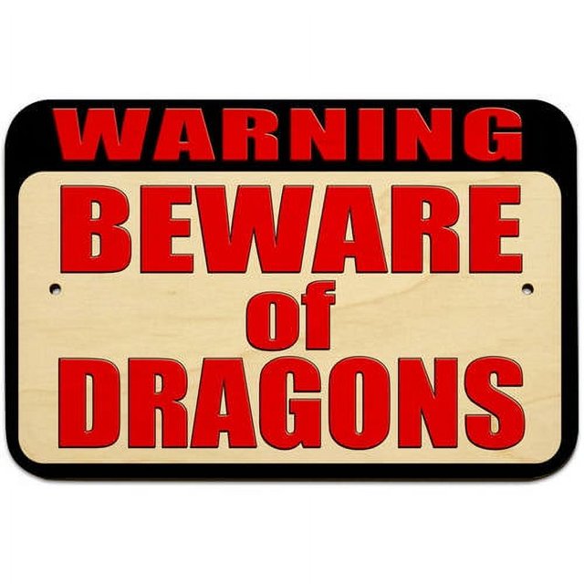 Warning Beware of Dragons Sign - Walmart.com