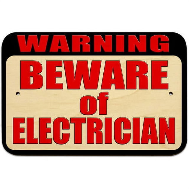 Warning Beware of Electrician Sign - Walmart.com