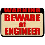 Warning Beware of Engineer Sign - Walmart.com
