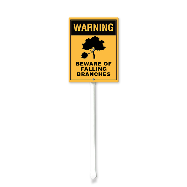 Warning Beware of Falling Branches Yard Sign With Stakes 7 x 8.8 inch ...