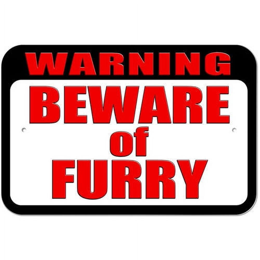 Warning Beware of Furry Sign - Walmart.com