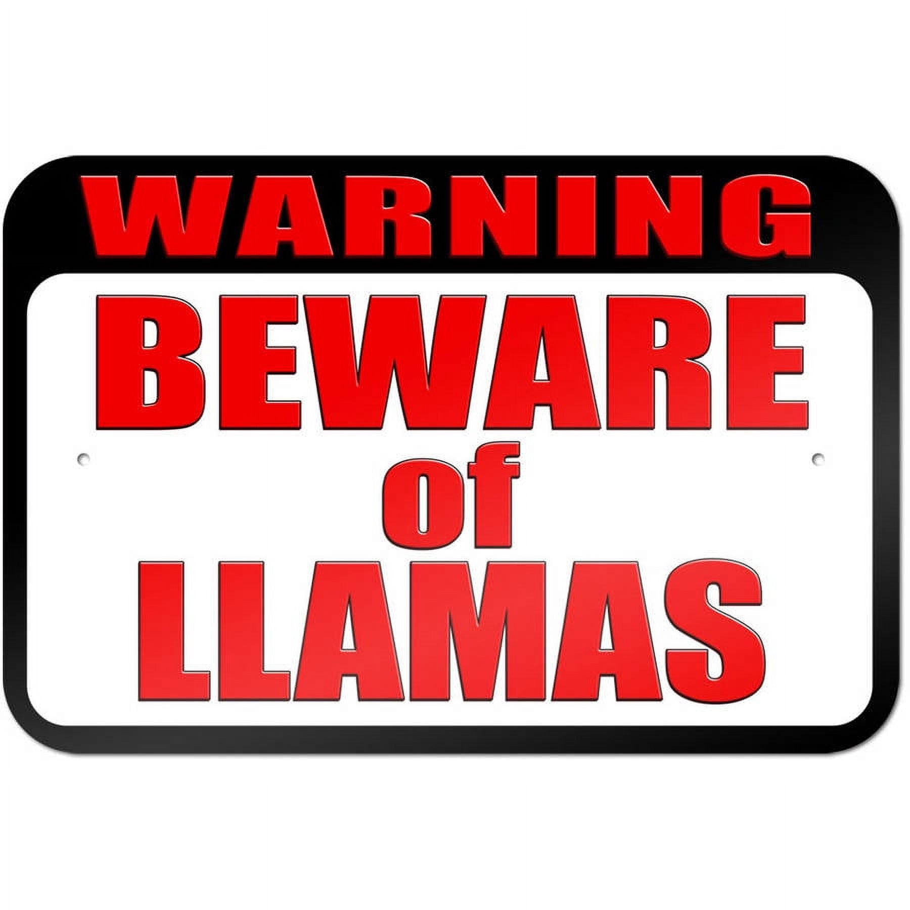 Warning Beware of Llamas Sign - Walmart.com