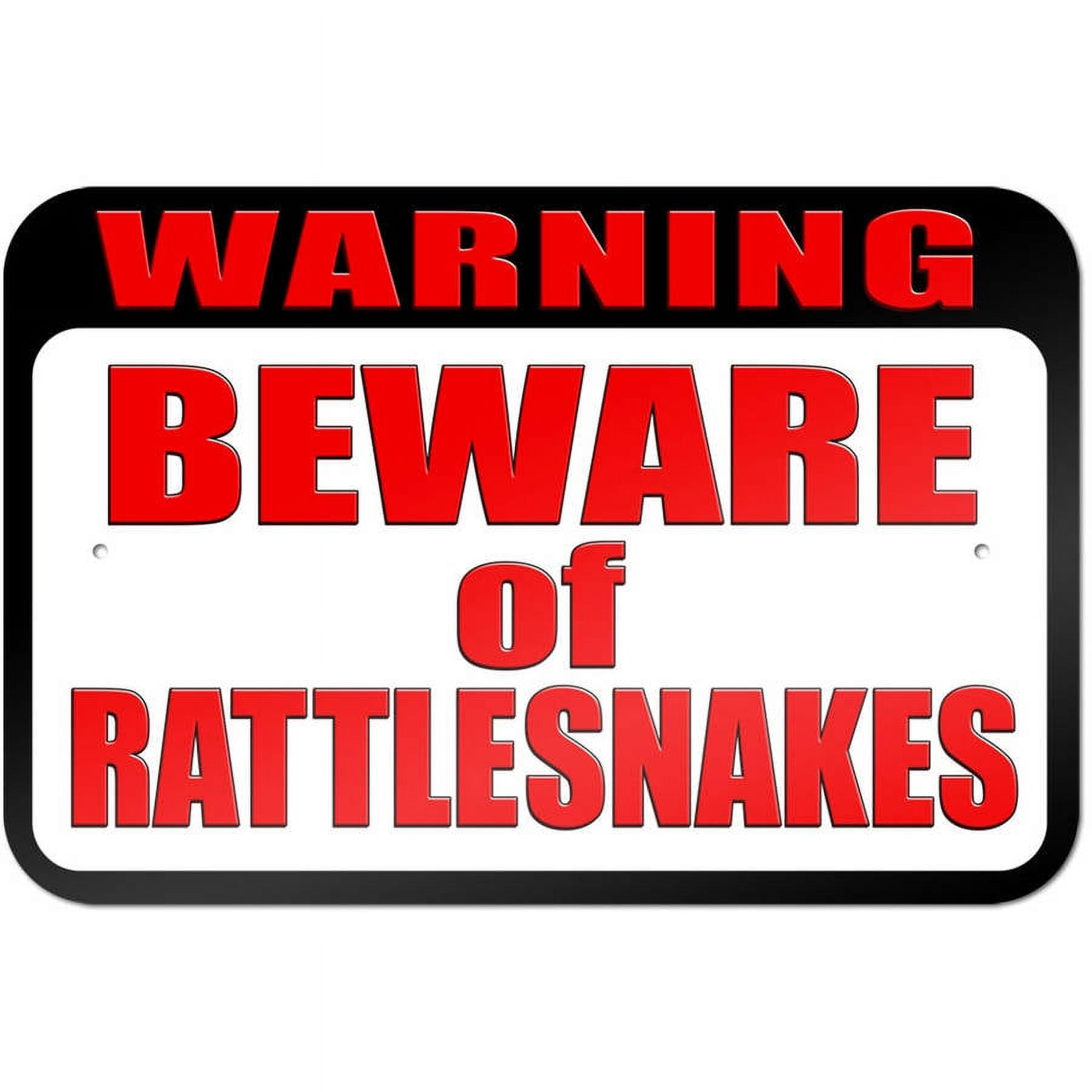 Warning Beware of Rattlesnakes Sign - Walmart.com