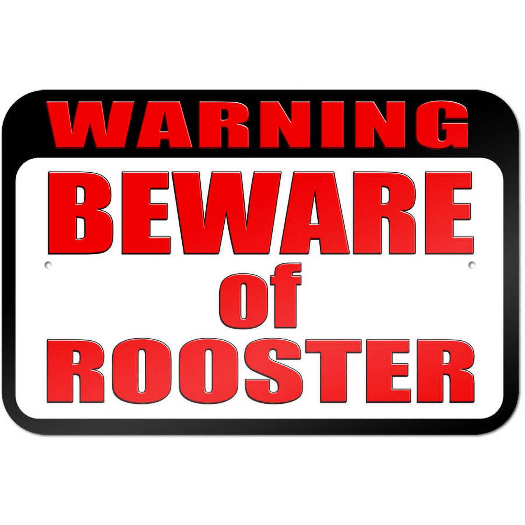 Warning Beware of Rooster Sign - Walmart.com