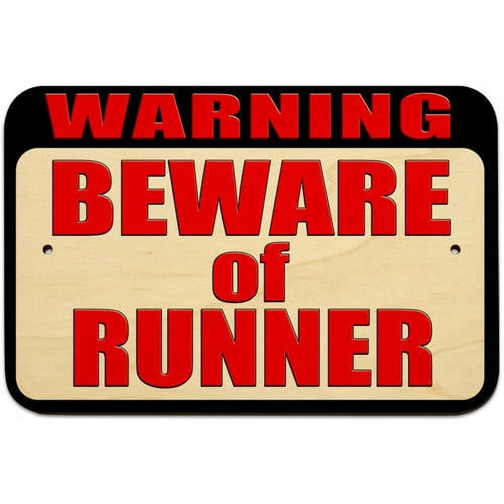 Warning Beware of Runner Sign - Walmart.com