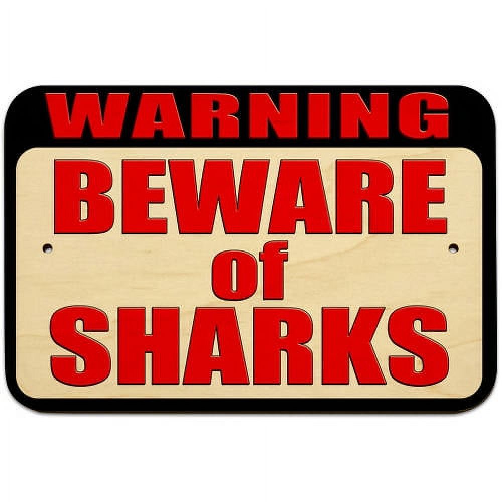 Warning Beware of Sharks Sign - Walmart.com