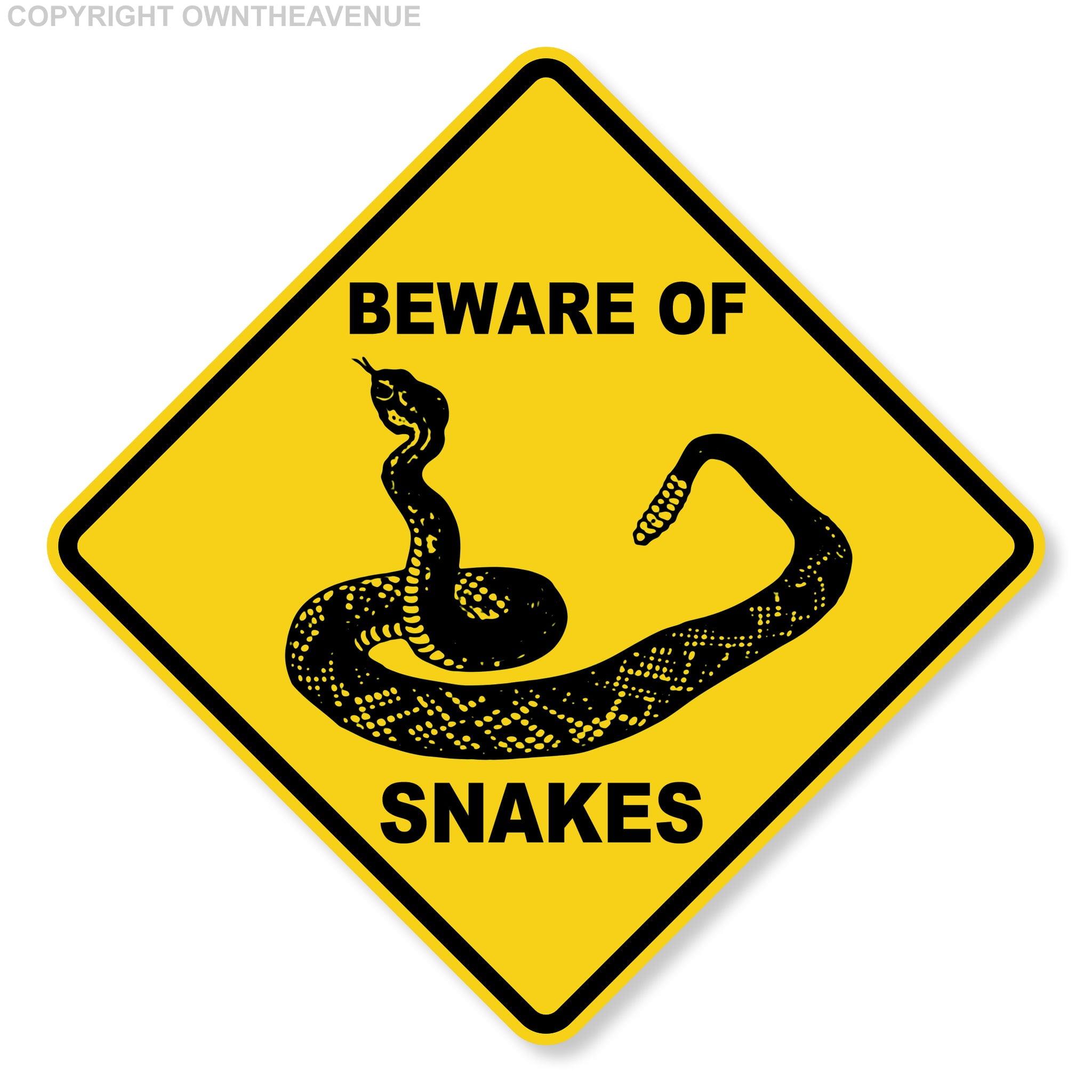 Warning Beware of Snakes Car Truck Window Bumper Laptop Sign Sticker ...