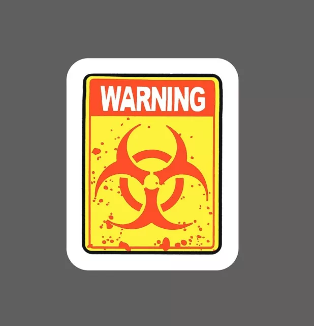 Warning Biohazard Sticker Zombie Blood Sticker Phone Decal Water Bottle ...