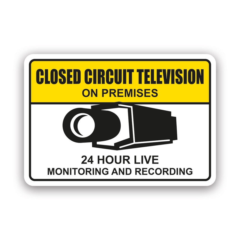 Warning CCTV Closed Circuit Television Sticker Decal - Self Adhesive ...