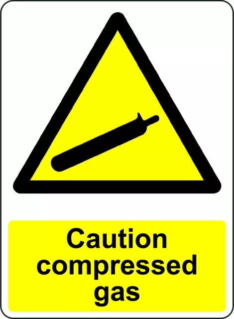 Warning Caution Compressed Gas Osha Decal Safety Sign Sticker Us Made ...