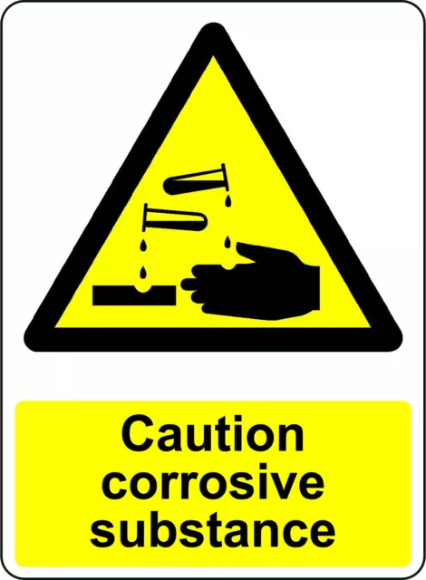Warning Caution Corrosive Substance Osha Decal Safety Sign Sticker Us ...