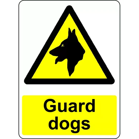 Warning Caution Guard Dogs Osha Decal Safety Sign Sticker Usa Made ...
