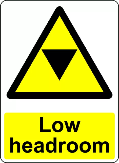 Warning Caution Low Headroom Osha Decal Safety Sign Sticker Usa Made ...