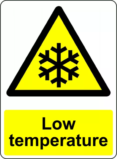 Warning Caution Low Temperature Osha Decal Safety Sign Sticker Usa Made ...