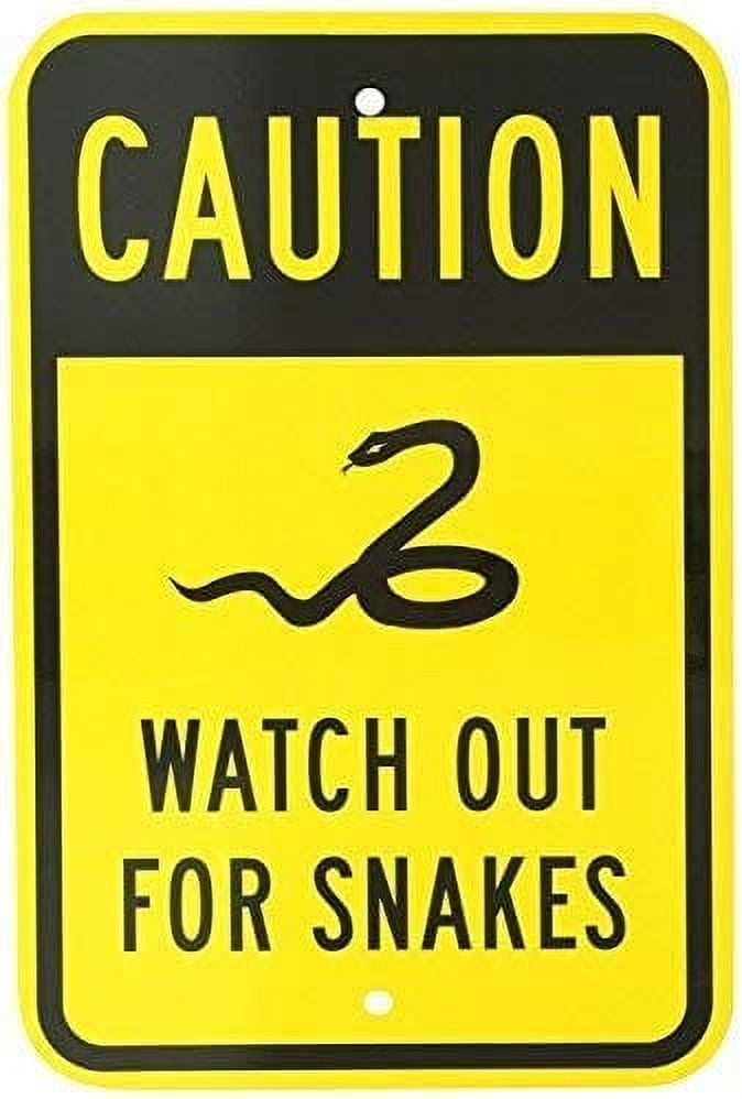 Warning Caution Metal Sign Aluminum Sign, Legend Watch Out for Snakes ...