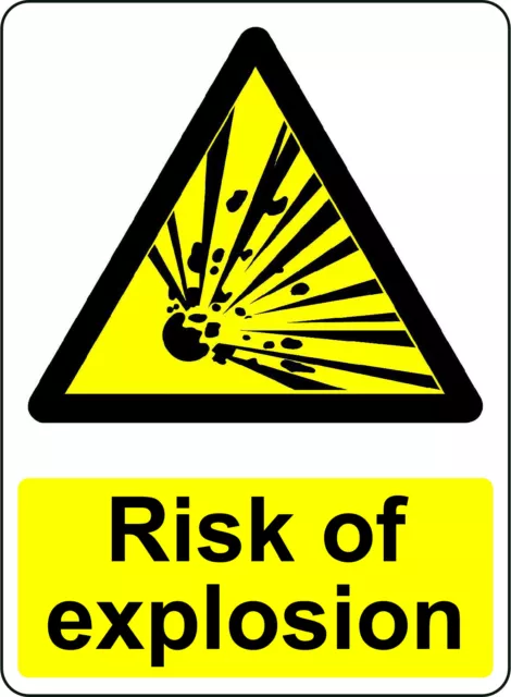 Warning Caution Risk Of Explosion Osha Decal Safety Sign Sticker Usa ...