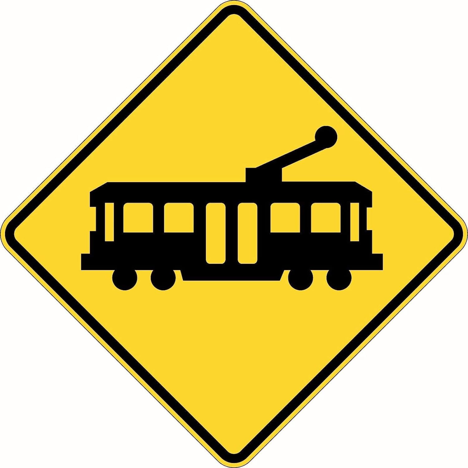 Warning Caution Trams Traffic Sign Plaques And Signs Outdoor Funny ...