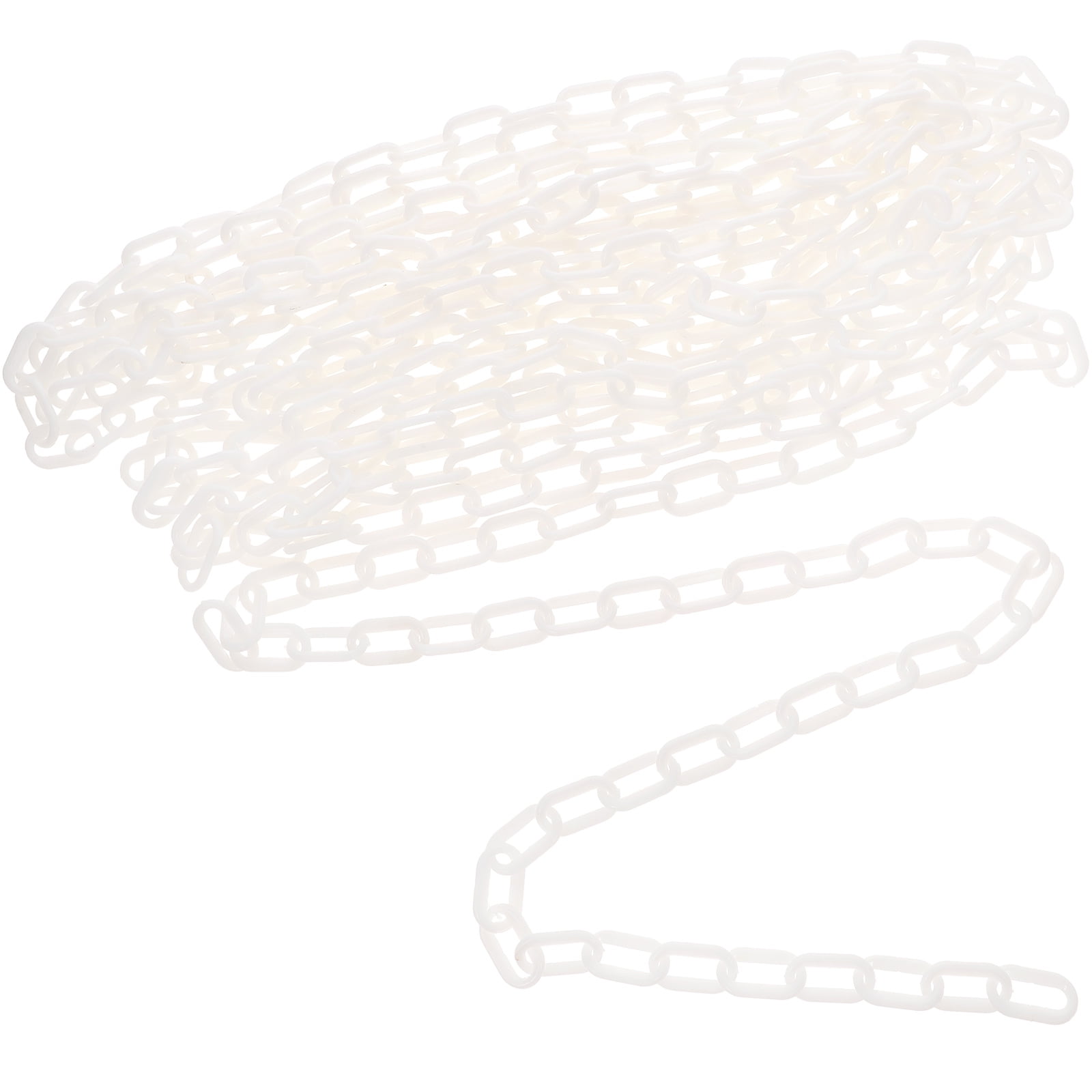 White Plastic Warning Chain for , Safety Barrier Link, Security Fence ...