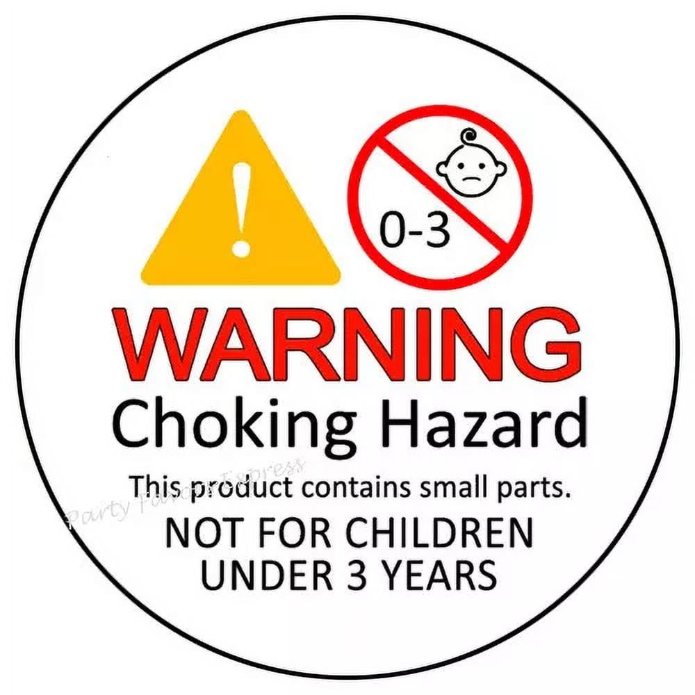 Warning Choking Hazard Small Business Stickers Phone Decal Water Bottle ...