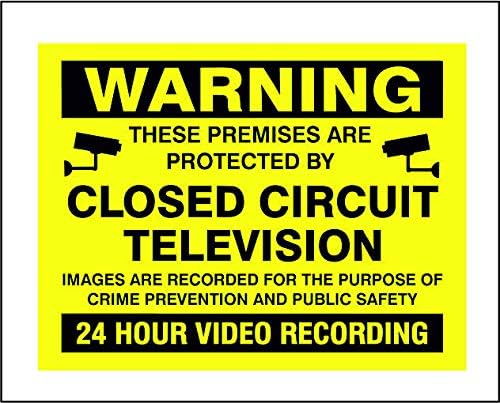 Warning Closed Circuit Television Tv Surveillance Vintage Style Metal ...