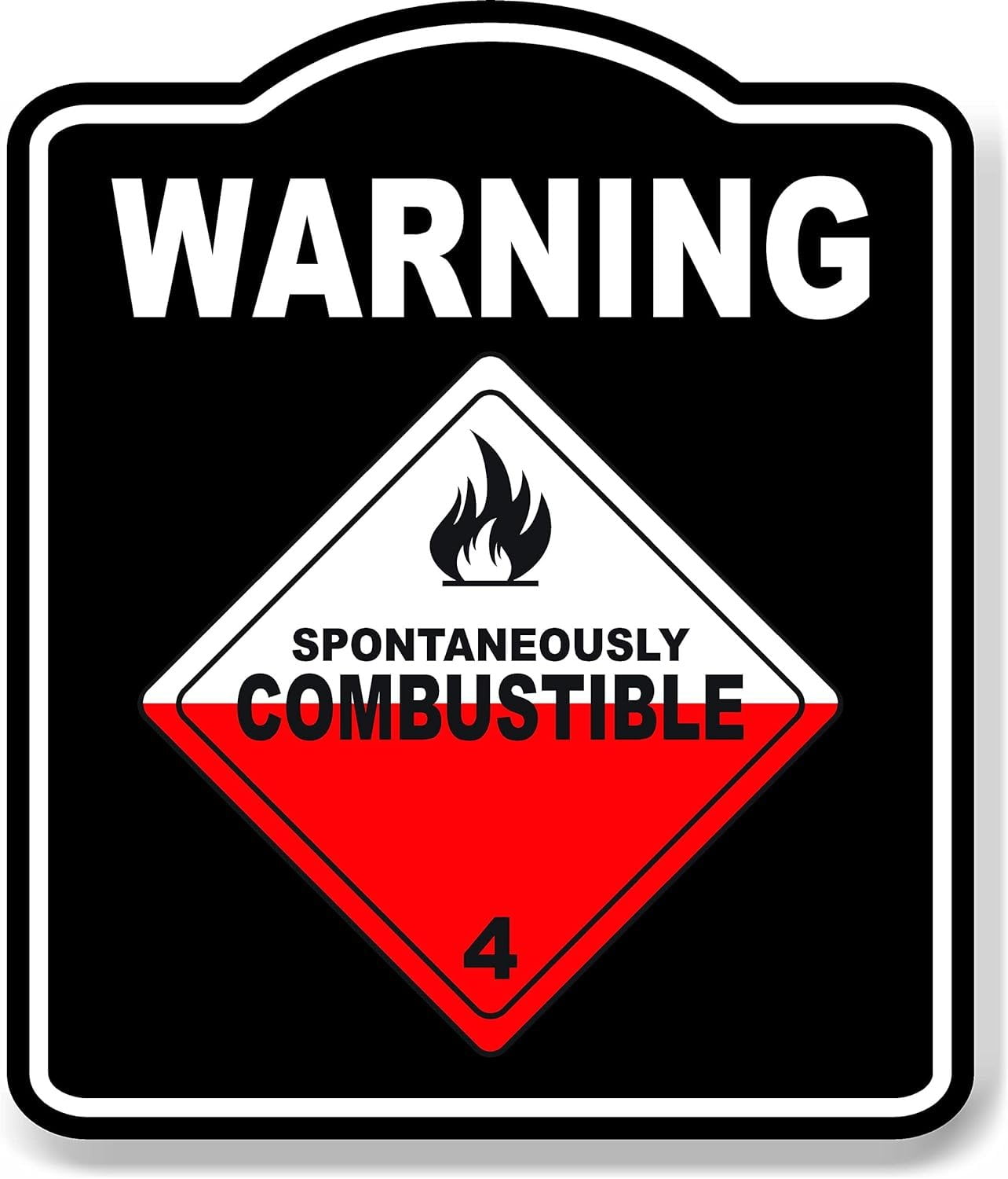 Warning Combustible Hazard Gas OSHA Danger BLACK Aluminum Composite ...