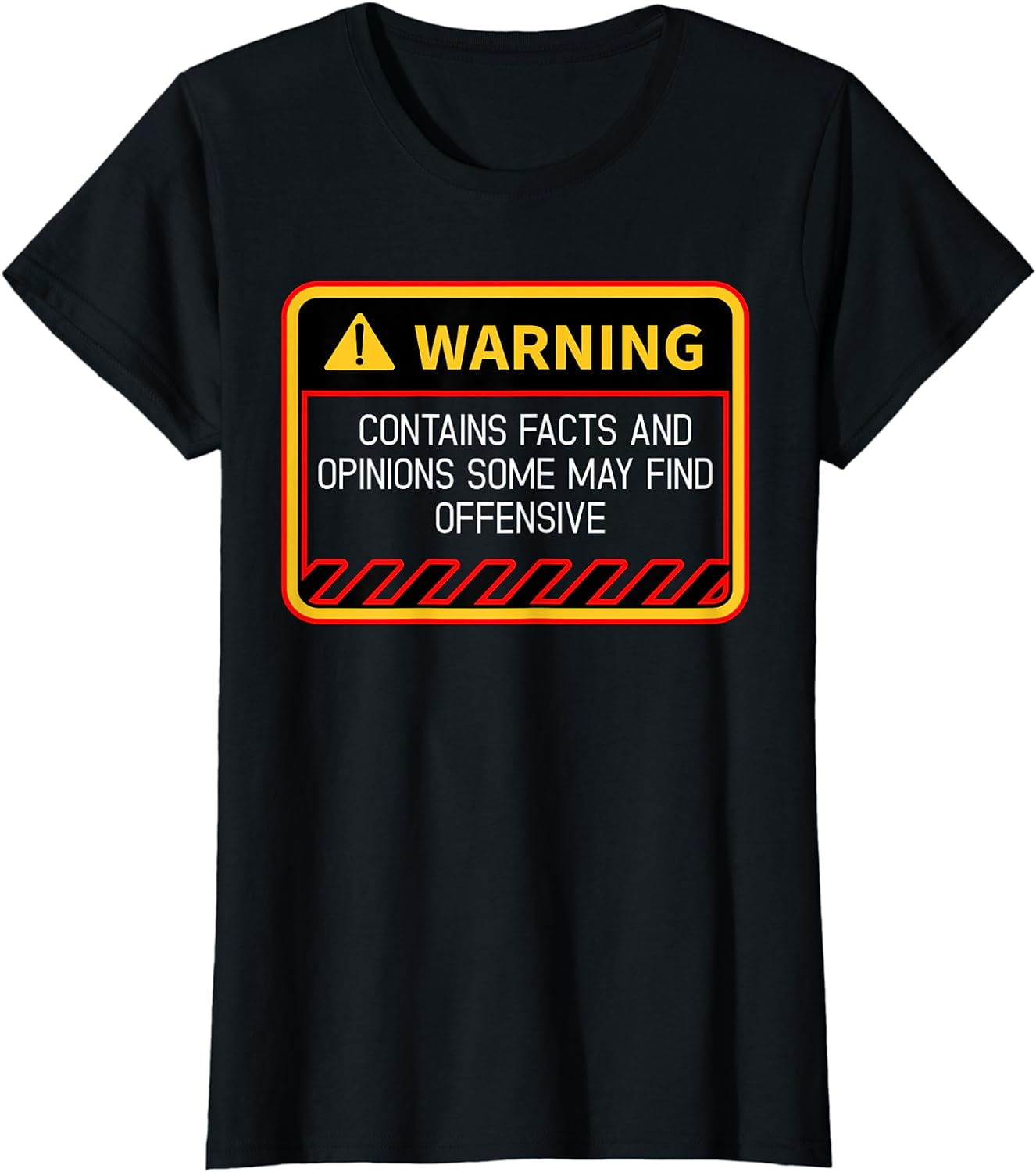 Warning Contains Facts May Find Offensive Humor T-Shirt - Walmart.com