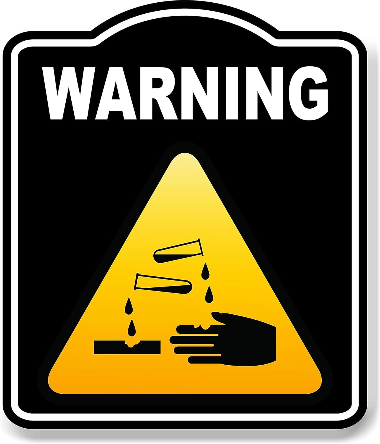 Warning Corrosive Risk Caution OSHA Danger BLACK Aluminum Composite ...