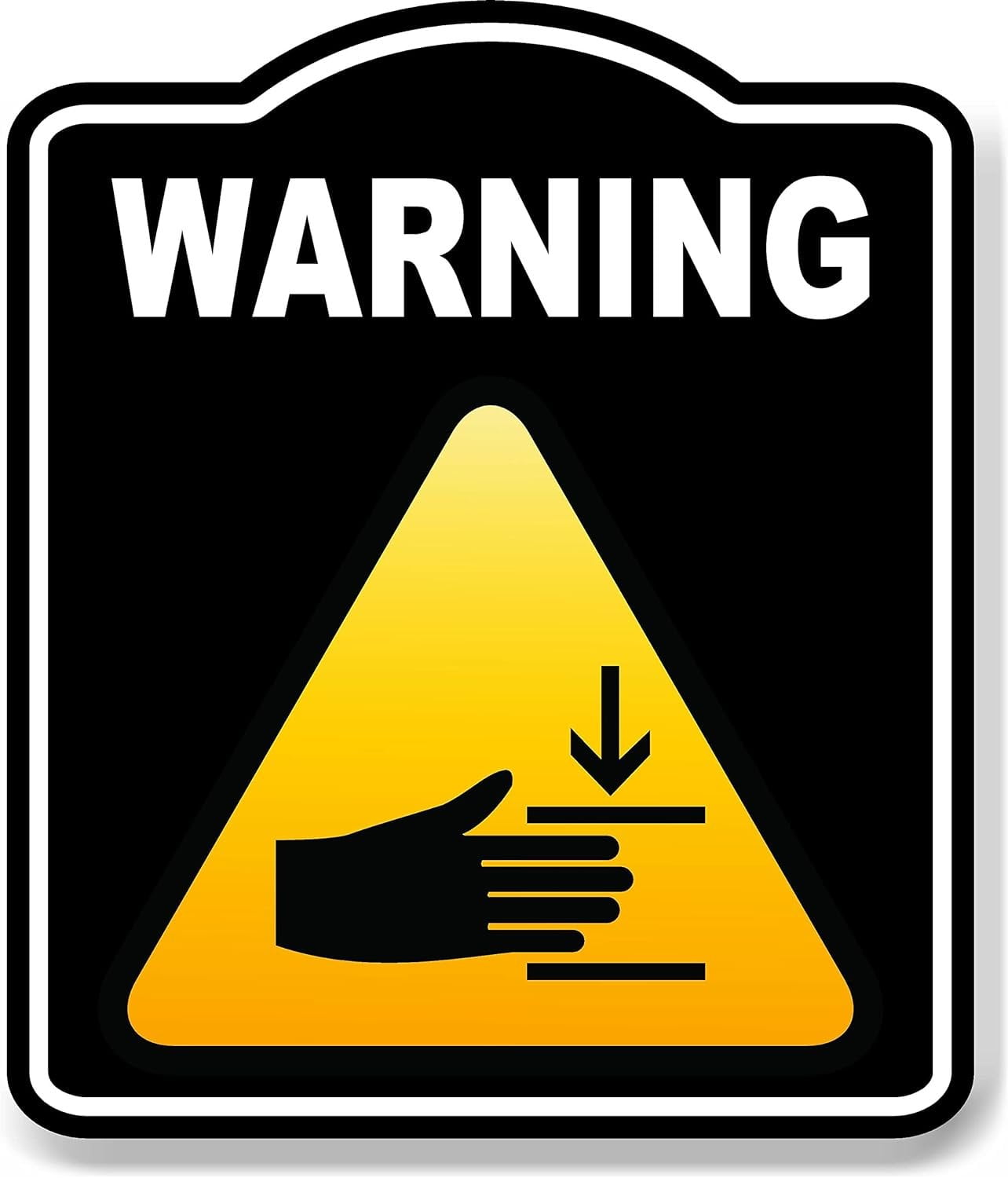 Warning Crushing Risk Caution OSHA Danger BLACK Aluminum Composite Sign ...