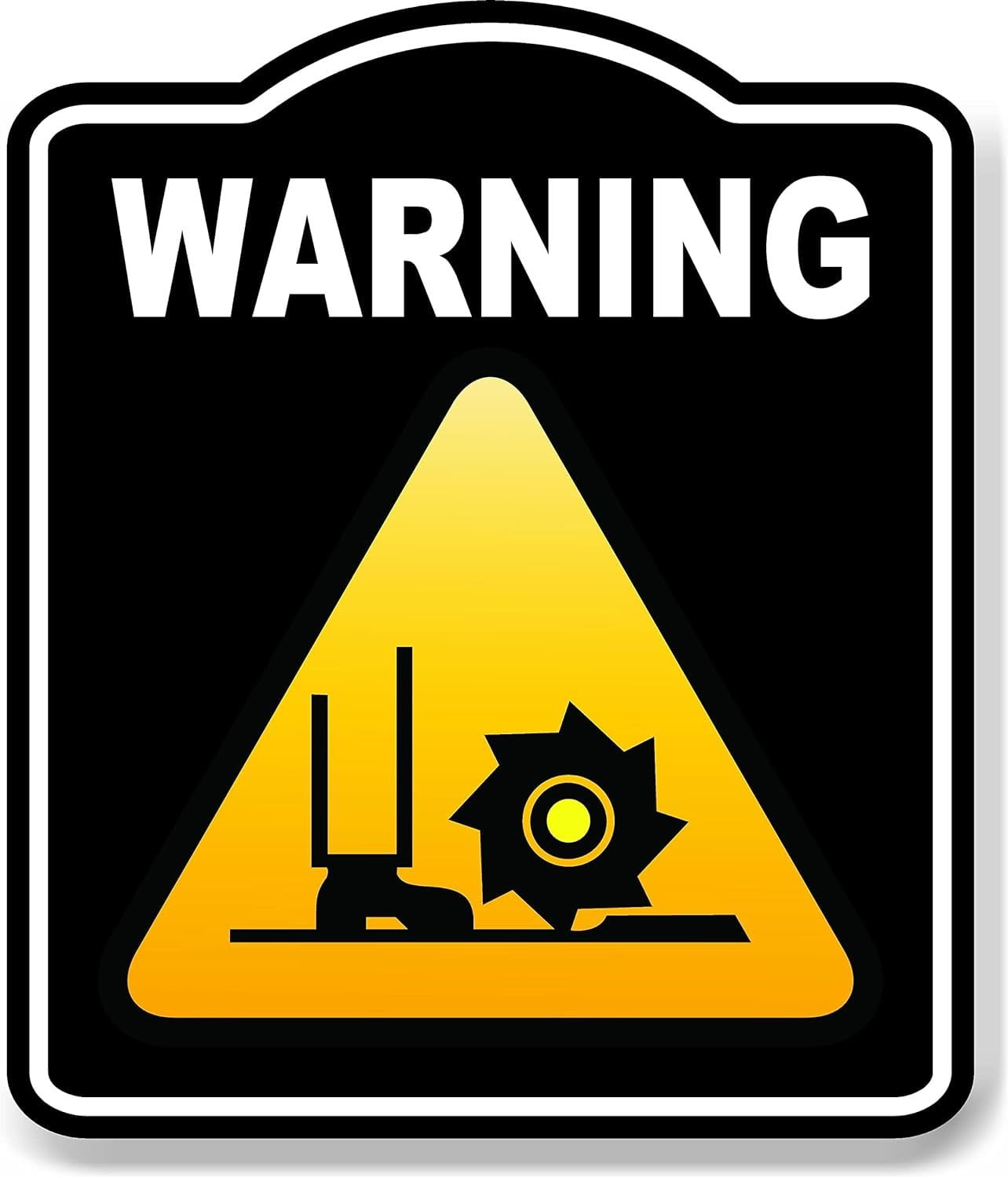 Warning Cutter Risk Caution OSHA Danger BLACK Aluminum Composite Sign ...