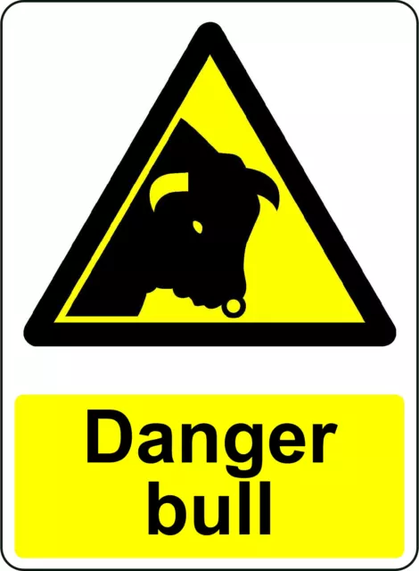 Warning Danger Bull Osha Decal Safety Sign Sticker Us Made Phone Decal ...