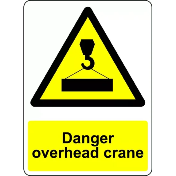 Warning Danger Overhead Crane Osha Decal Safety Sign Sticker Usa Made ...