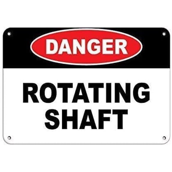 Warning Danger Rotating Shaft Hazard Metal Sign 8"x12", Business Hazard ...