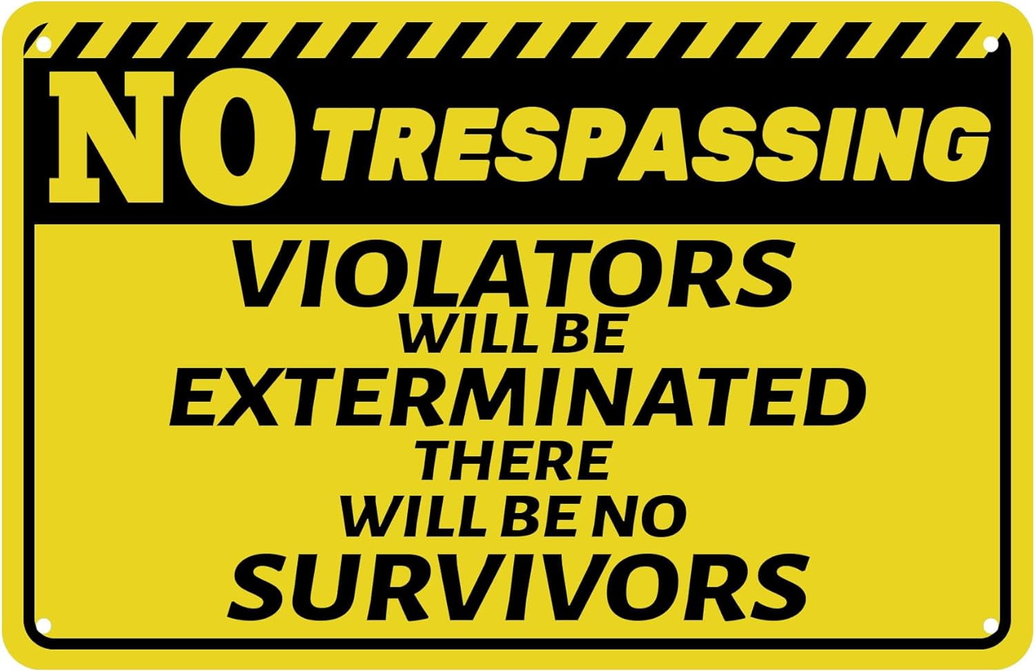 Warning Danger Sign No Entry Sign Notice Sign Safety Tin Metal Sign No ...