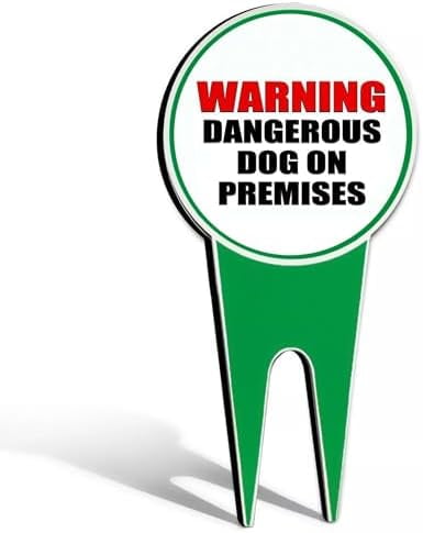 Warning Dangerous Dog On Premises Sign Art Minimalist Style,for Patio ...